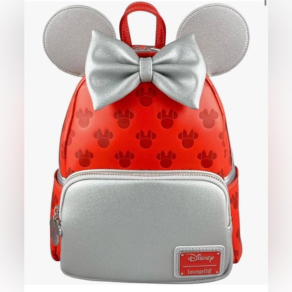 Loungefly | Bags | Nwt Loungefly Disneys Minnie Silver And Red Mini ...